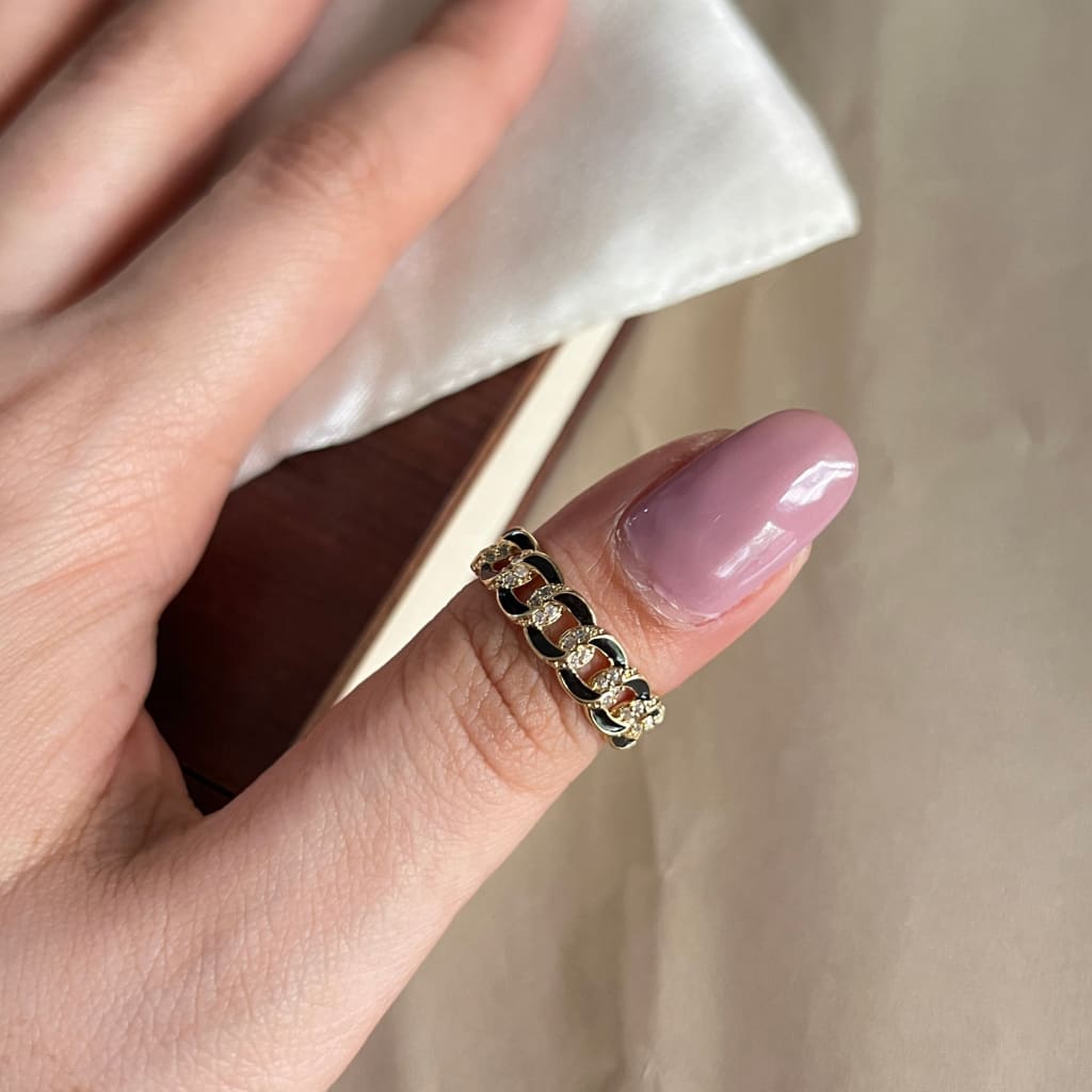 Cuban Link Ring Mozaati