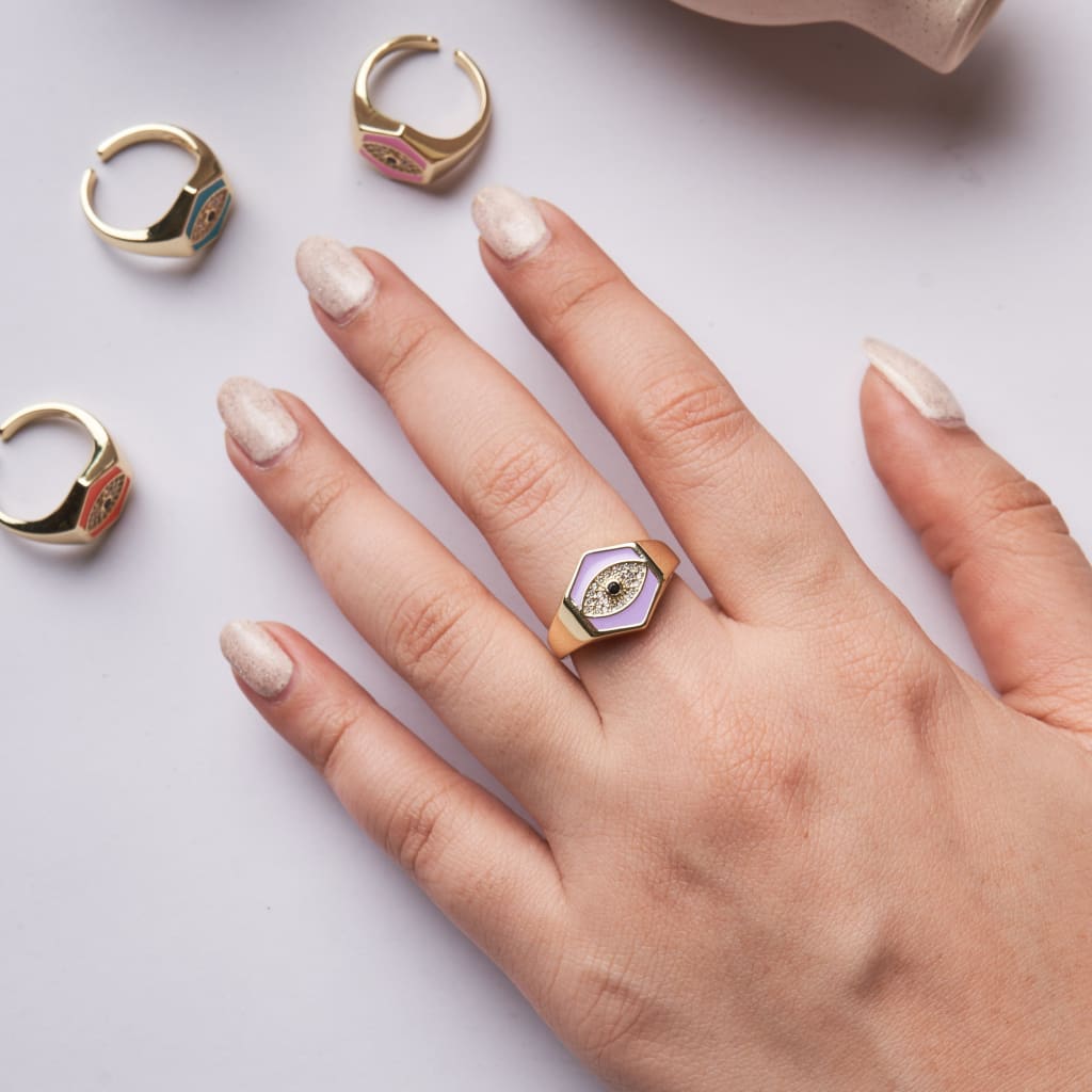 Hexa Signet Ring Mozaati